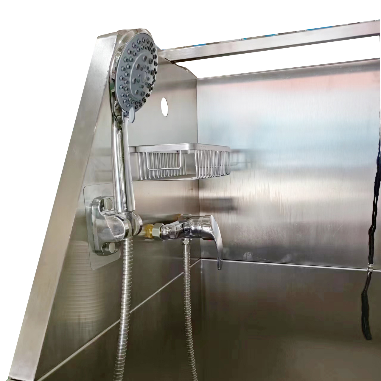 Stainless Steel Bath with Retractable Step - Self Serve Dog Wash